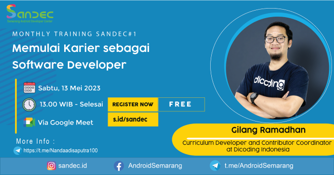 Monthly Training SANDEC #01 - Dicoding Indonesia