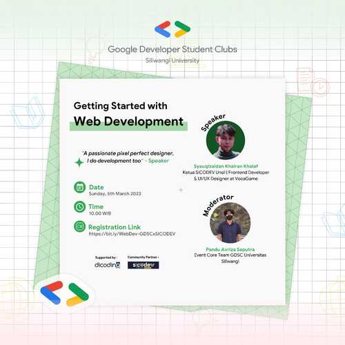 [Study Jam] Getting Started with Web Development Series (Day 1) - Dicoding Indonesia