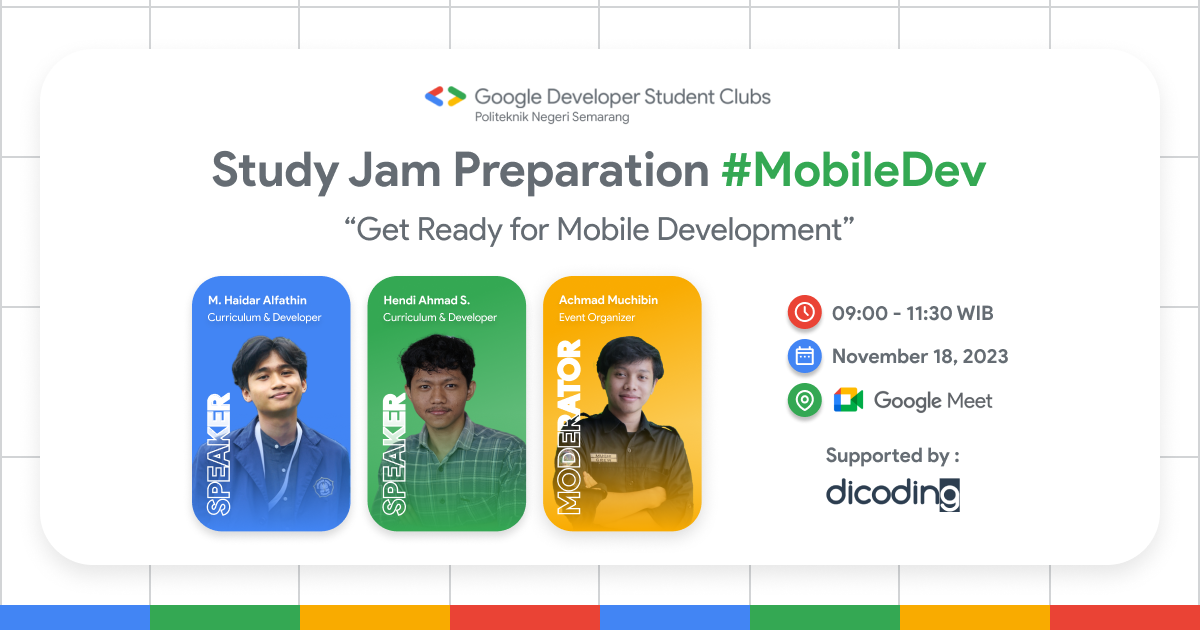 Study Jam Preparation #MobileDev - Dicoding Indonesia