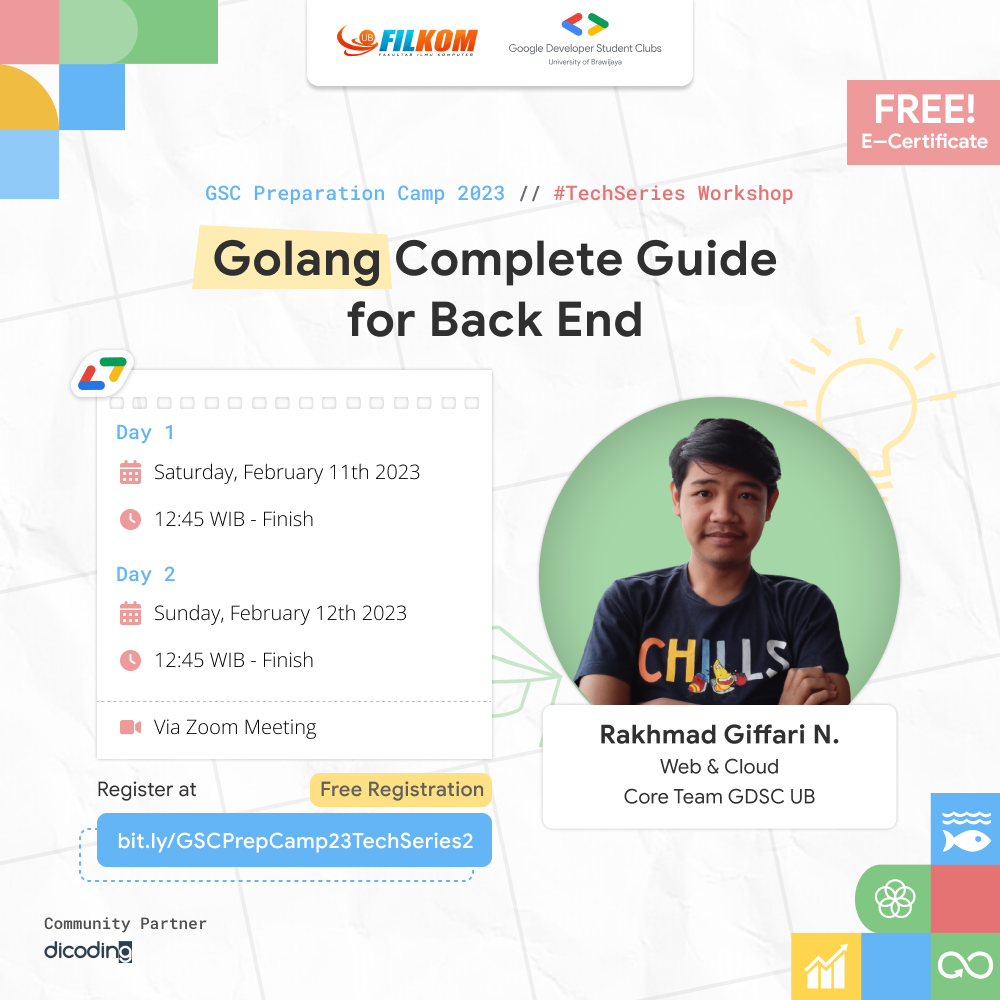 #TechSeries Workshop: Golang Complete Guide for Back End - Dicoding Indonesia