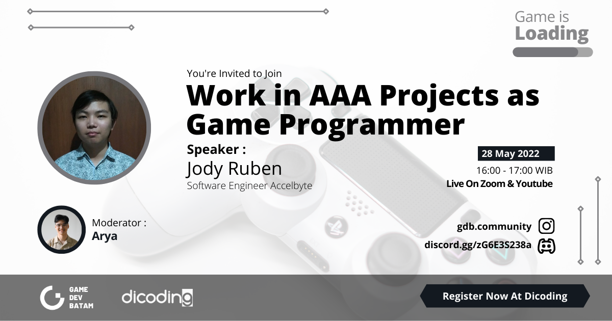 Work in AAA Projects as Game Programmer - Dicoding Indonesia